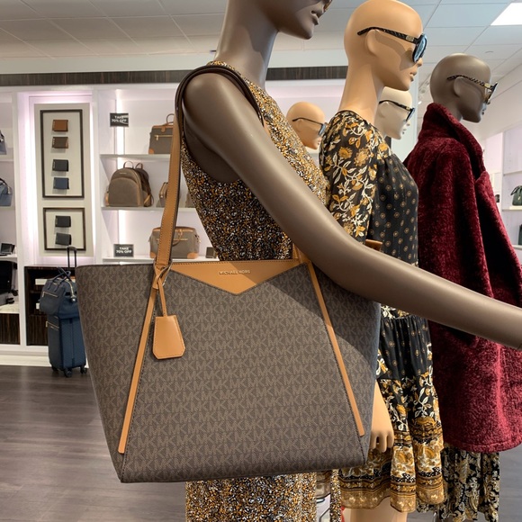 MICHAEL Michael Kors | Bags | Michael Kors Whitney Large Logo Tote Bag ...